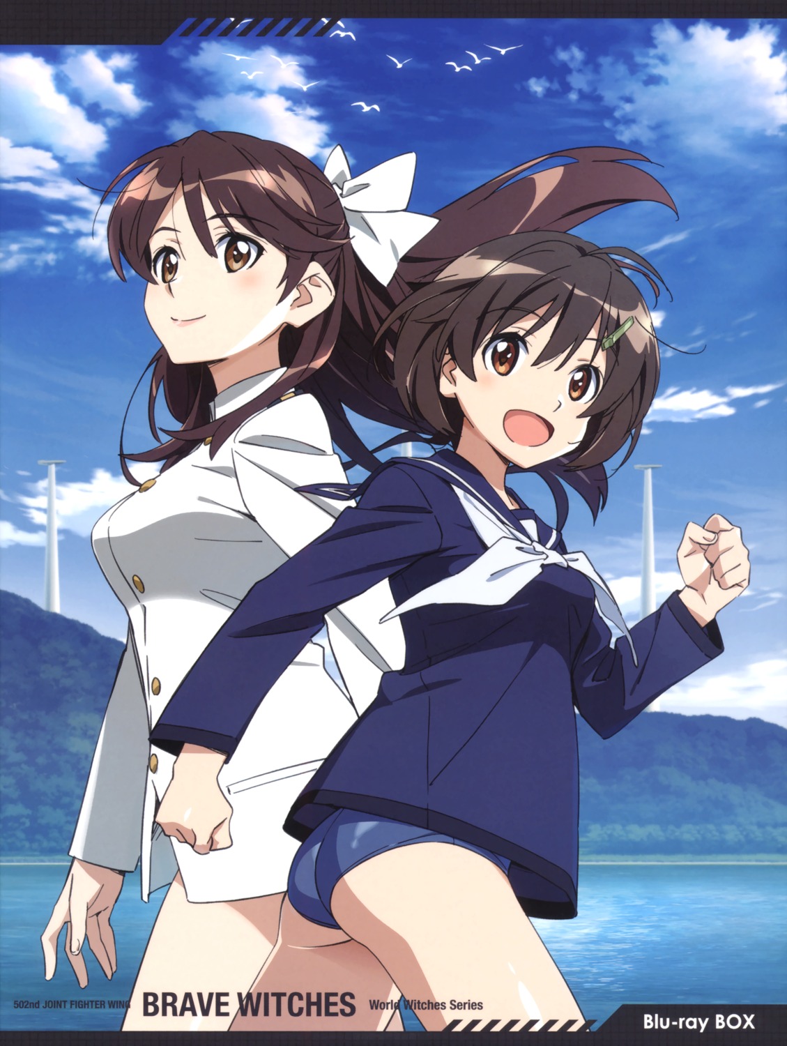 takamura kazuhiro brave witches karibuchi takami ass school swimsuit seifuku swimsuits uniform ...
